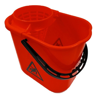 Cubeta de Plástico con Exprimidor Gruesa Roja, 16.5 lts. | Veco Capital ...
