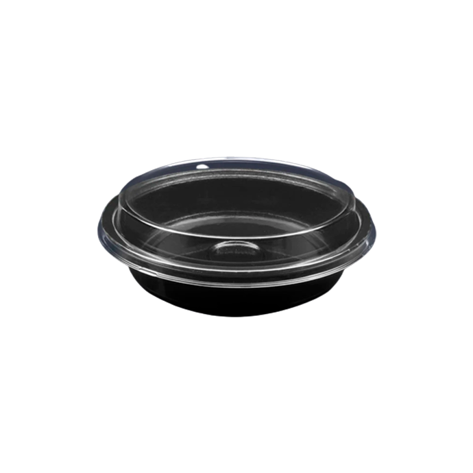 Domo para Ensaladas Redondo con Base Negra 17cm c/5 | Veco Capital SA de CV
